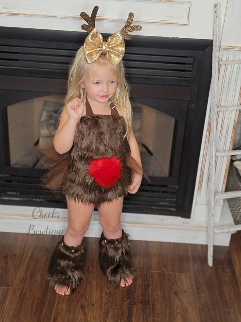 Rudolph Red Nose Christmas Costume Halloween Pageant - Etsy