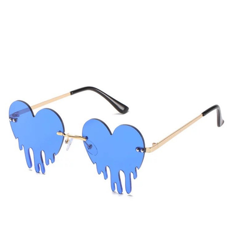Heart Drip Glasses Festival Trendy Tiktok - Etsy Australia