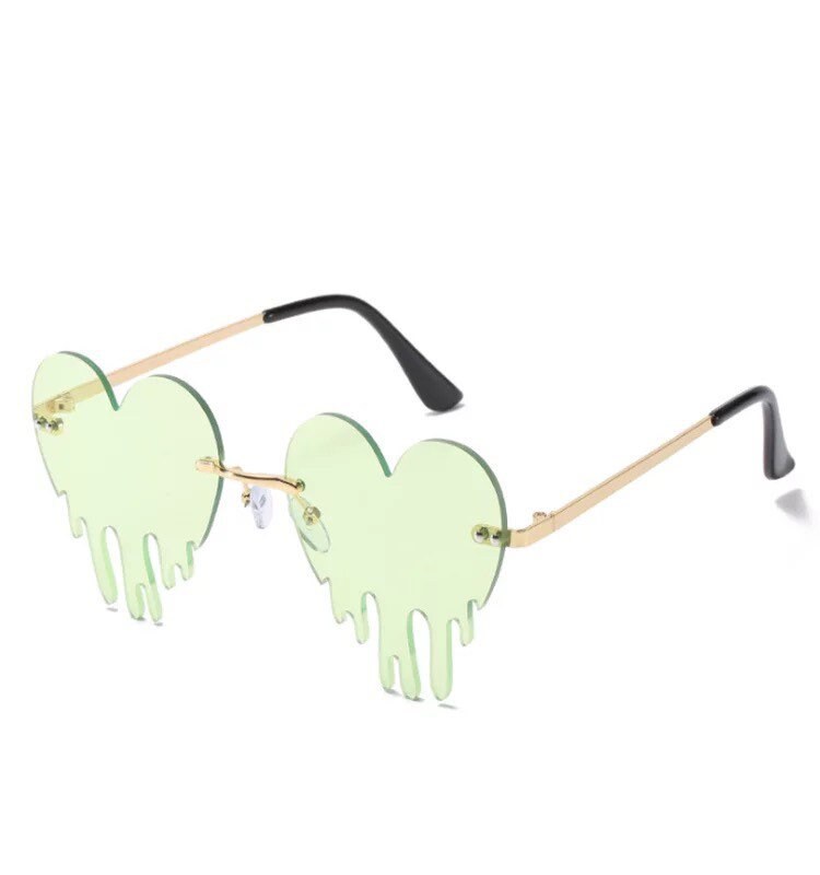 Heart Drip Glasses Festival Trendy - Etsy Australia