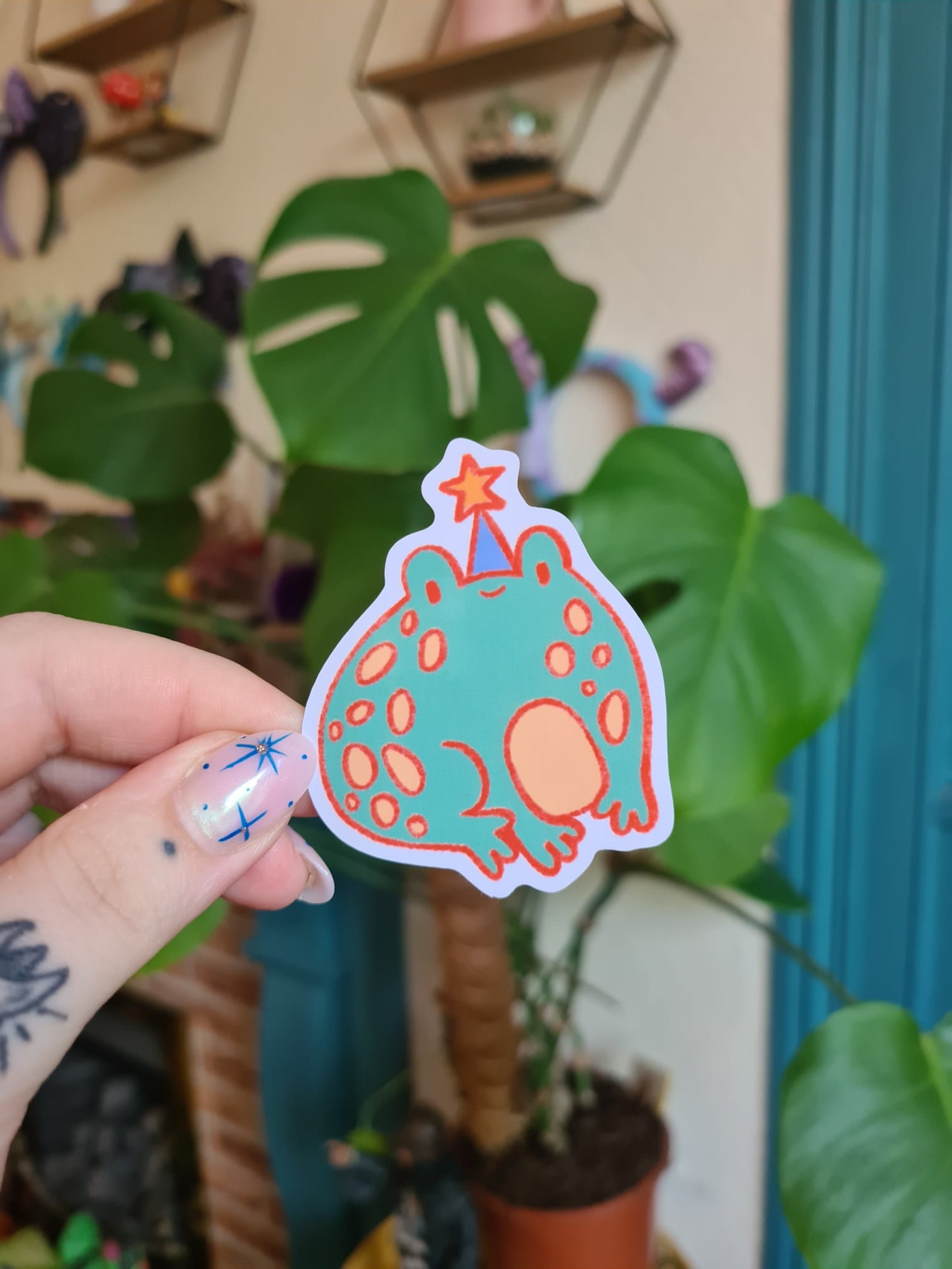 Party Frog Sticker - Etsy