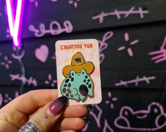 Cowboy Frog Enamel Pin - Etsy