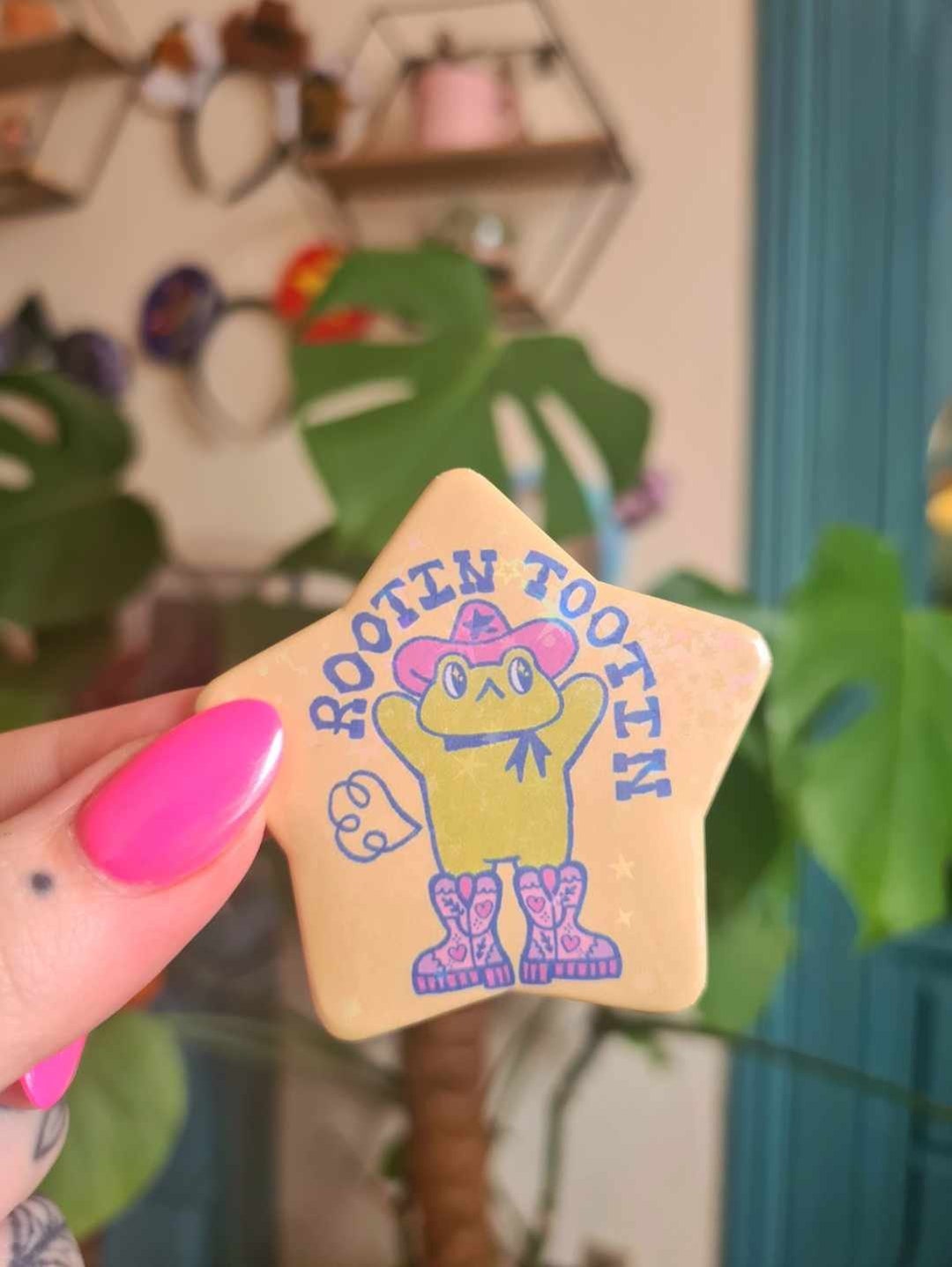Rootin Tootin Holographic Button Badge - Etsy