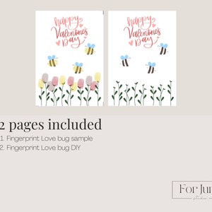 Fingerprint Card, Happy Valentine's Day, Thumbprint, Handprint ...
