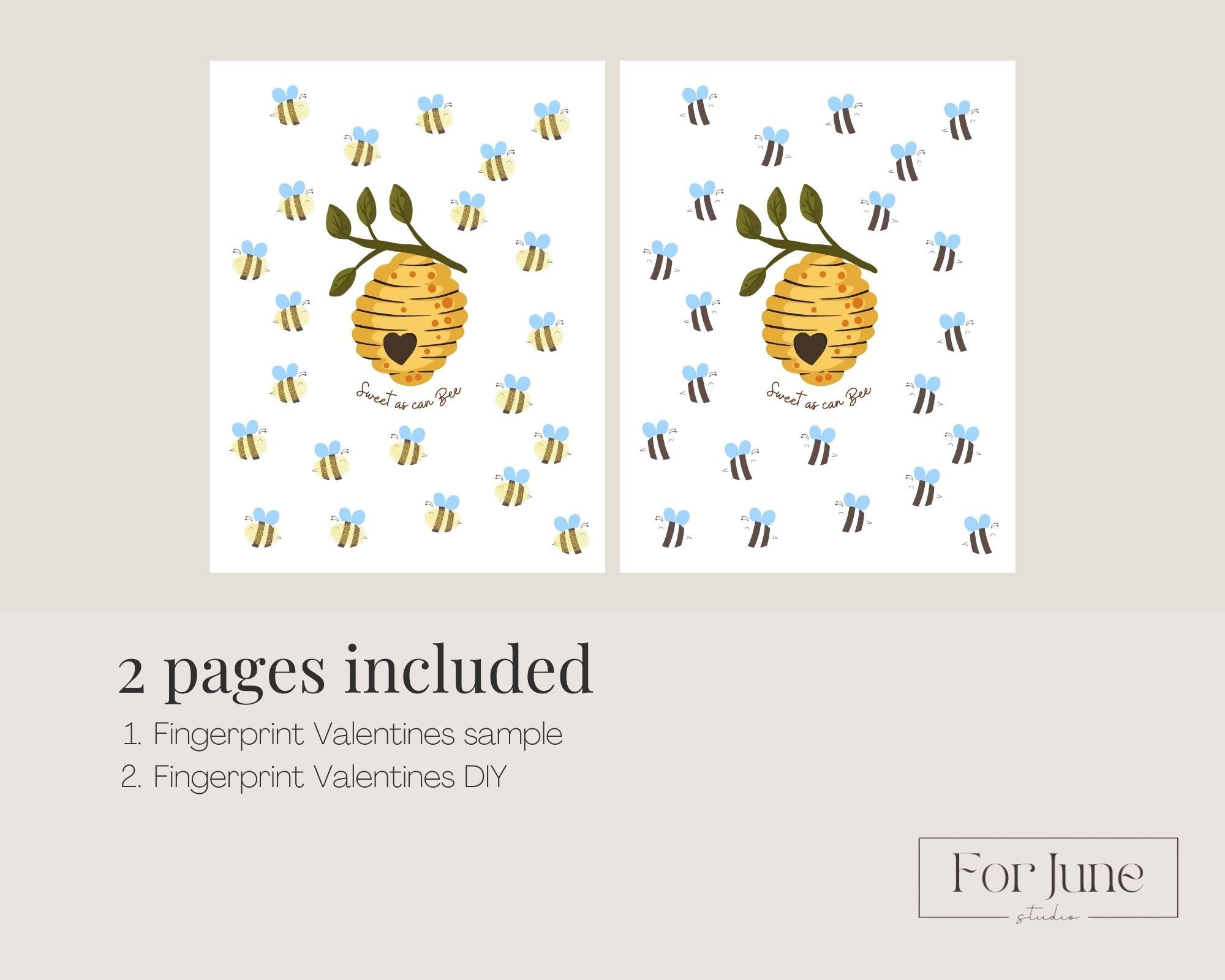 Fingerprint, US Letter, Sweet as Can Bee, Thumbprint, Handprint ...