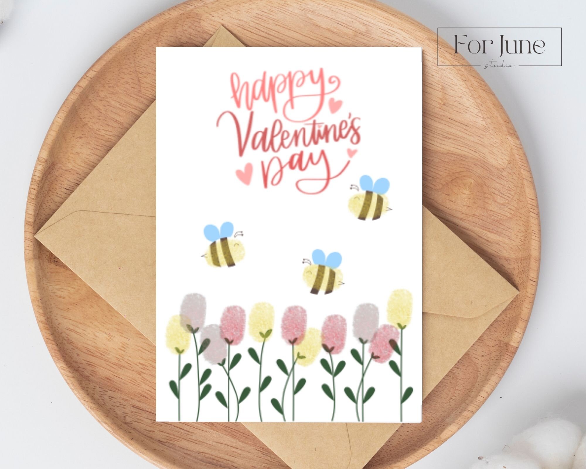 Fingerprint Card, Happy Valentine's Day, Thumbprint, Handprint ...