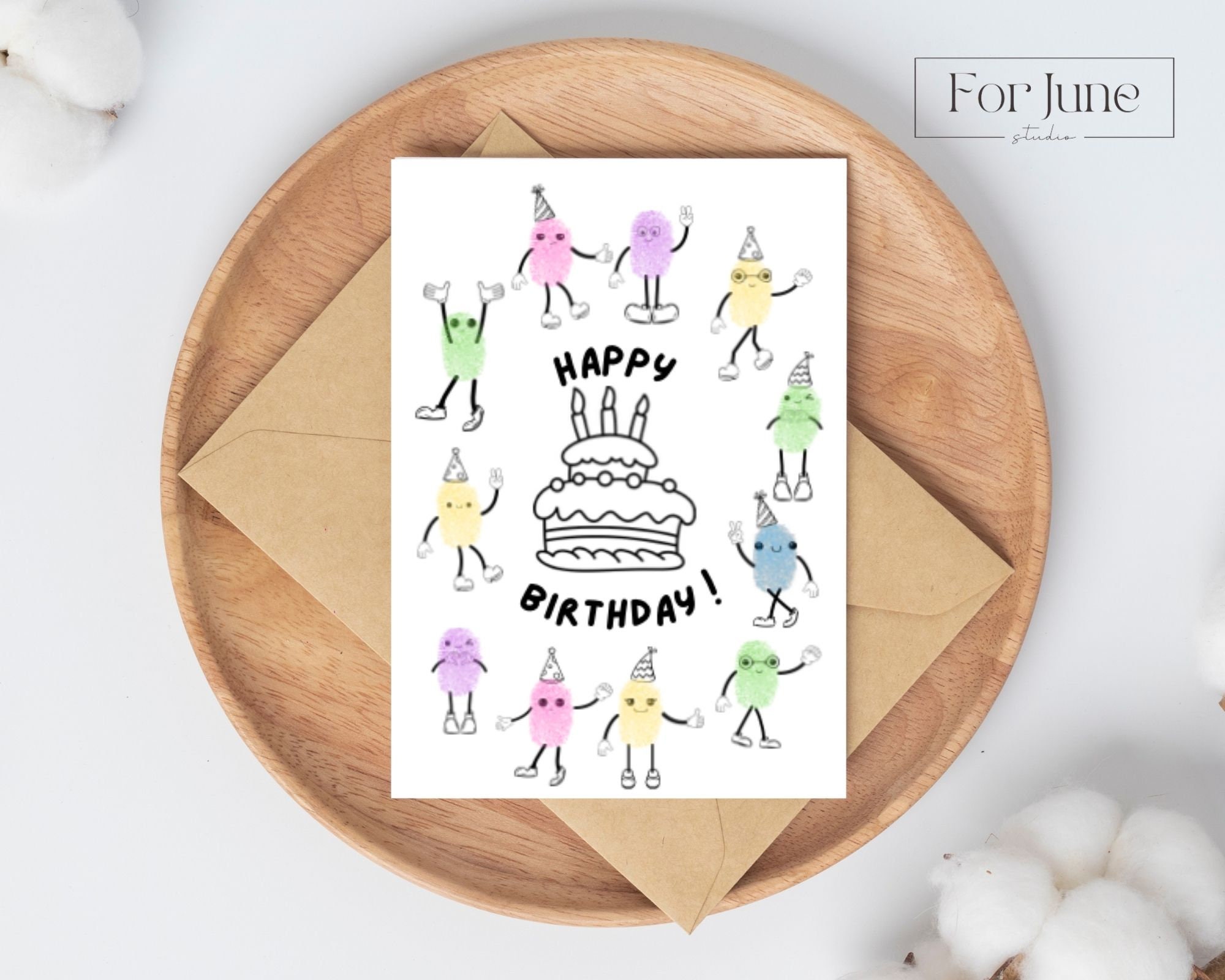 Fingerprint Card, Thumbprint, Happy Birthday Party, Handprint, Eduction ...