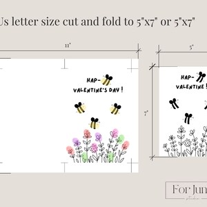 Fingerprint Card, Thumbprint Wildflower and Bee, Handprint, Happy ...