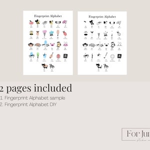 Fingerprint Alphabet, Thumbprint Craft, A-Z Handprint, ABC Animal ...