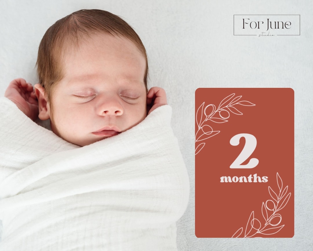 Milestone Cards, Olive Retro, Digital Downloads, Pdf, Photo Prop, Count ...