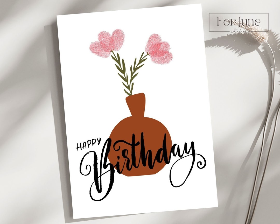 Fingerprint Card, Happy Birthday, Thumbprint, Handprint, Eduction ...