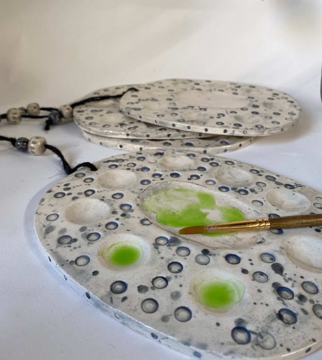 Spotty Ceramic Paint-palette - Etsy