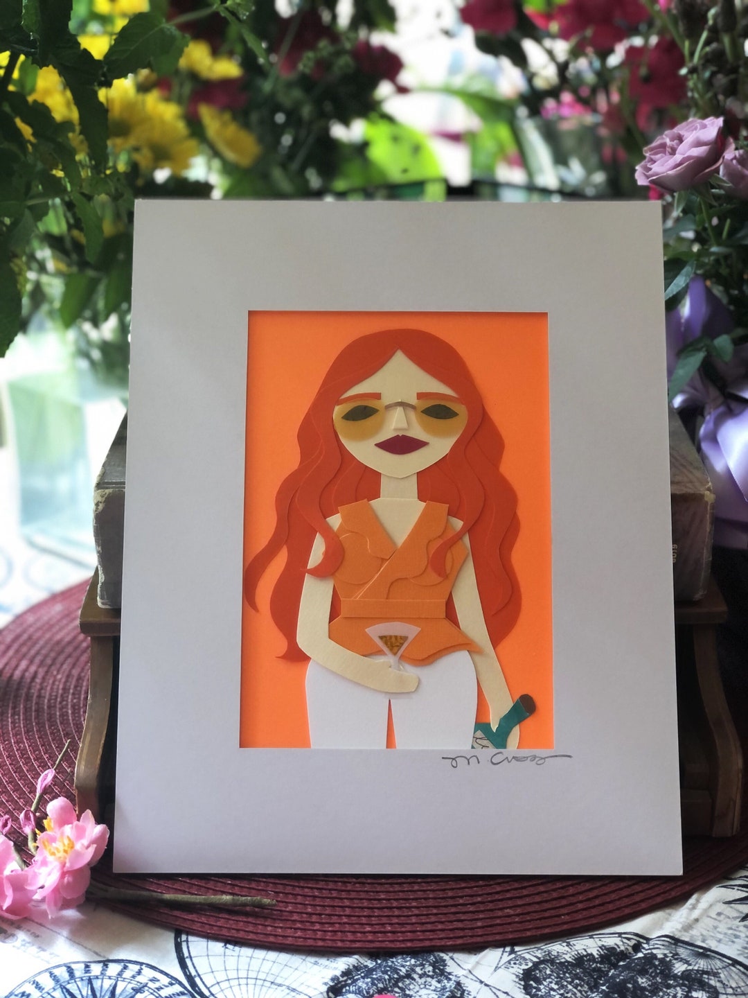 Tequila Songstress Papercut Doll: 8"x10" With 5"x7" Original Paper Cut ...