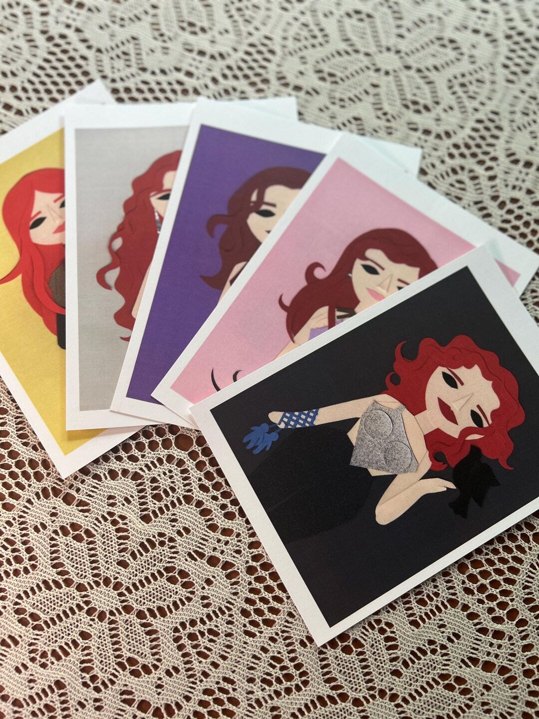 FIVE (5) MIX 5”x7” Cardstock Prints. Specify the 5 Dolls You Would Like ...