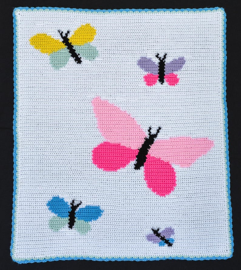 Butterfly Baby Crochet Blanket Pattern - Etsy