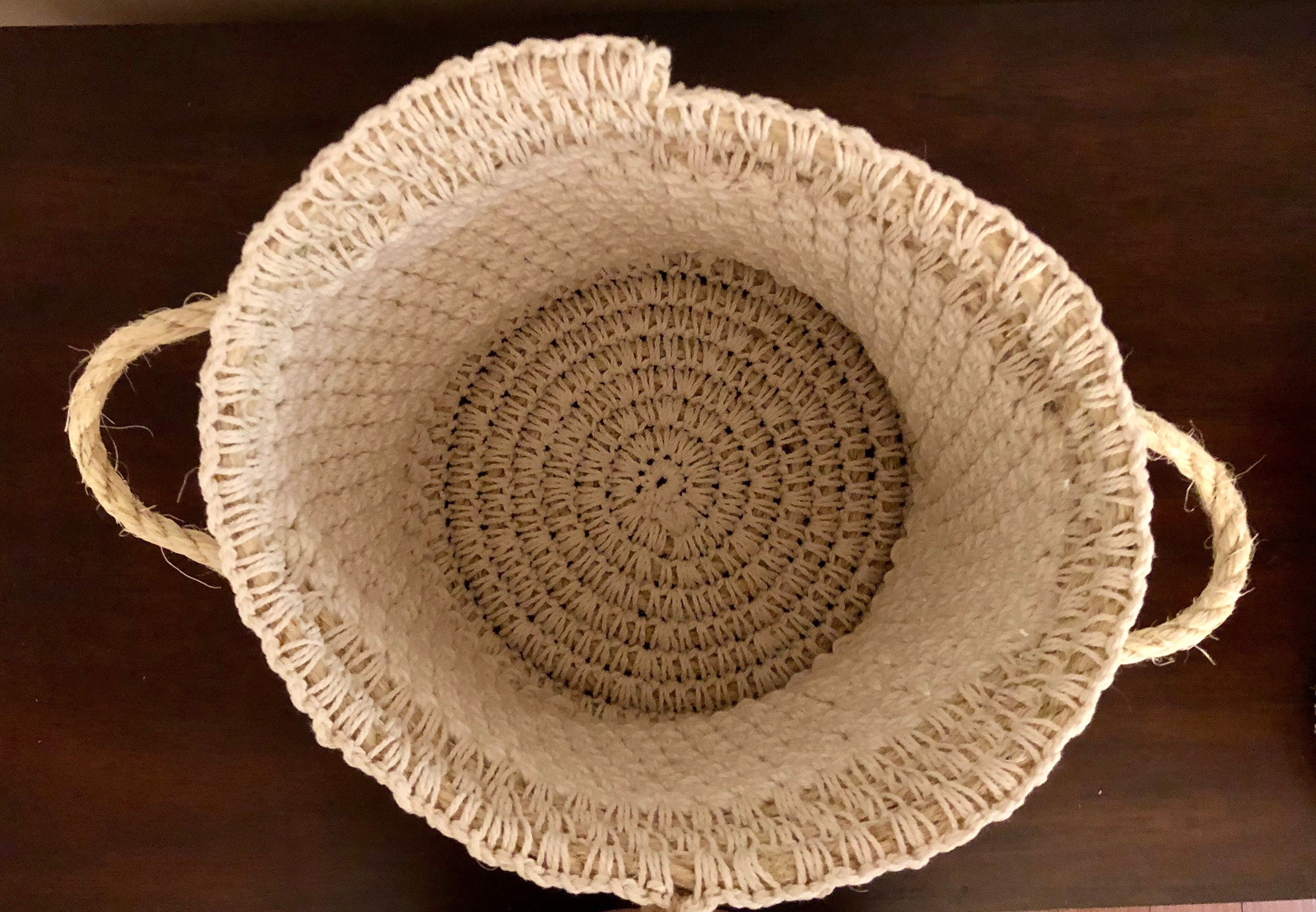Boho Basket/ Plant Pot/ Boho Plant Basket/ Crochet Cotton - Etsy