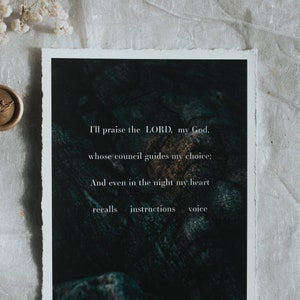 A5 Psalm 16 Print, Bible Verse Print, Scripture Print, Wall Art ...