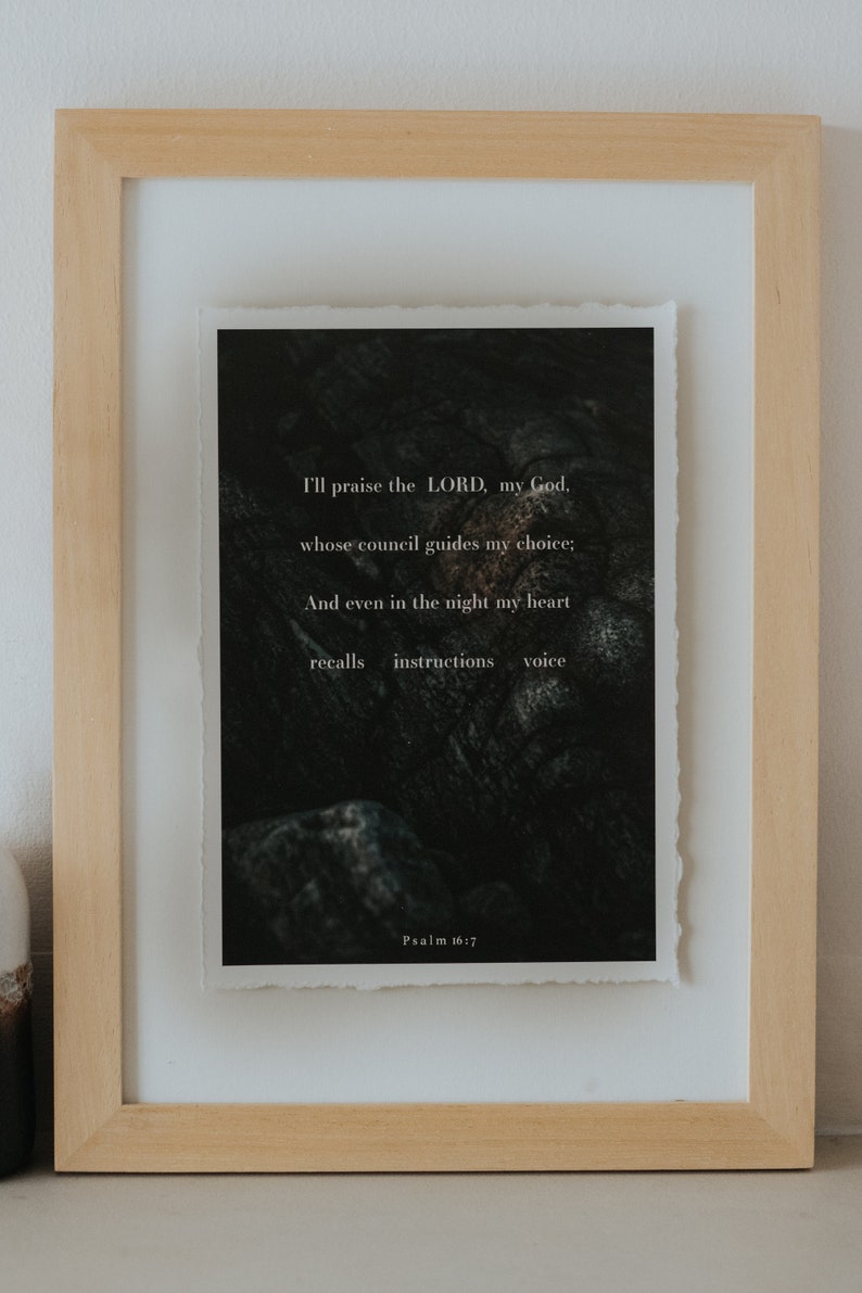 A5 Psalm 16 Print, Bible Verse Print, Scripture Print, Wall Art ...