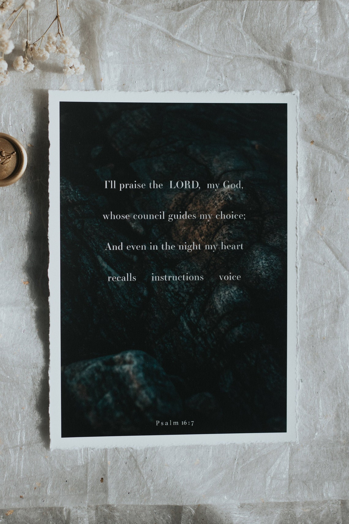 A5 Psalm 16 Print, Bible Verse Print, Scripture Print, Wall Art ...