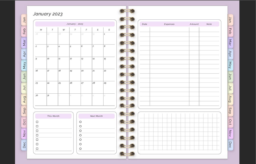 2023 Rainbow Digital Planner - Etsy