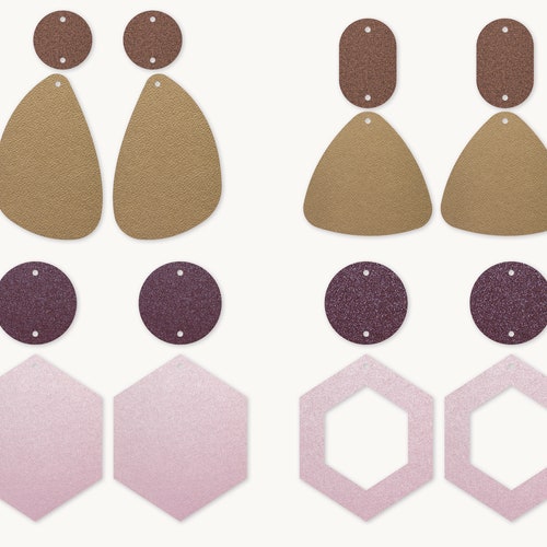 Earrings SVG Joined Earrings Template SVG Leather Earrings - Etsy