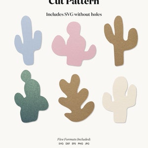 Earrings SVG | Cactus Earrings Template SVG, Plant Earring Template ...