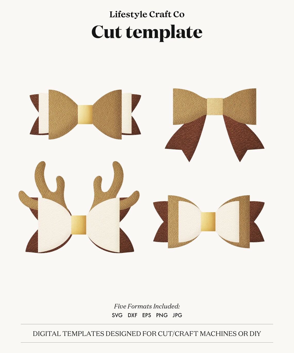 Paquete de arco SVG plantilla de arco de pelo colección de | Etsy