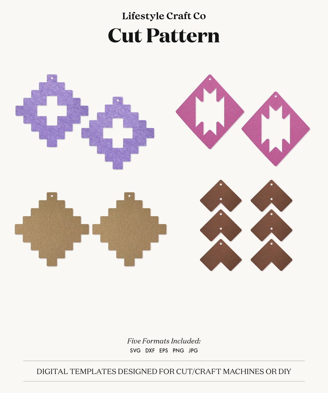 Southwestern Navajo Earrings SVG Boho Desert Earrings SVG - Etsy