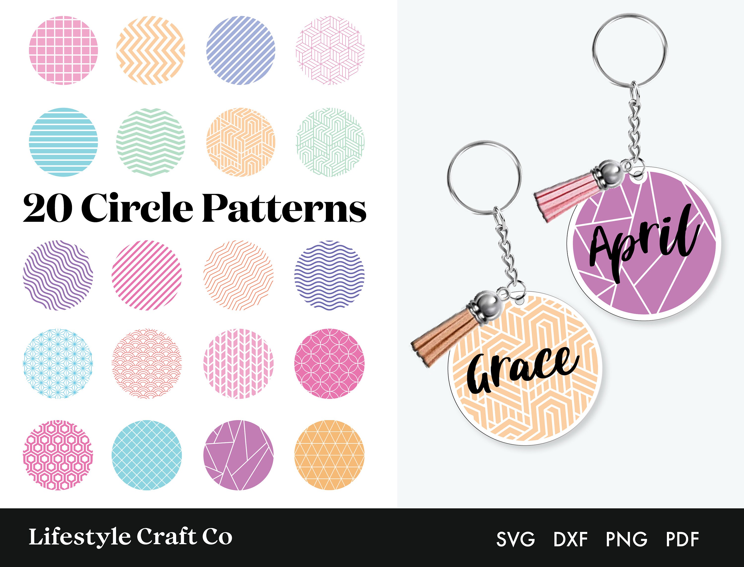 Keyring Patterns Svg Circle Patterns Svg Round Pattern Svg - Etsy