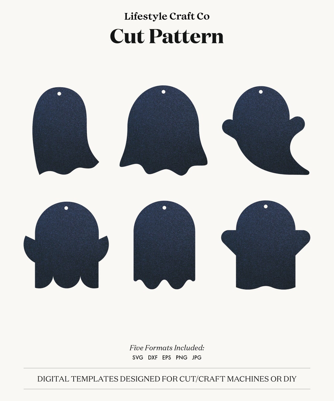 Ghosts Earring Bundle SVG, Ghost Shapes Earrings SVG, Faux Leather ...