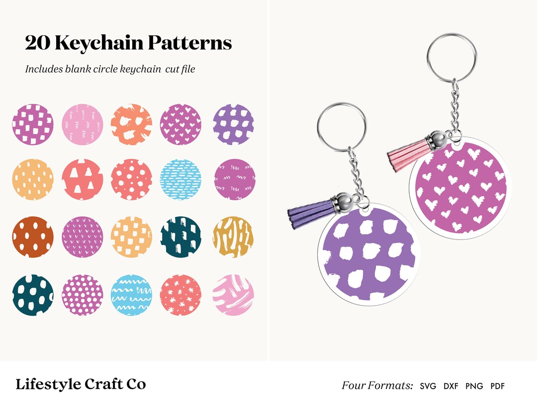 Keyring Patterns Svg, Circle Patterns Svg, Round Pattern Svg, Keychain ...