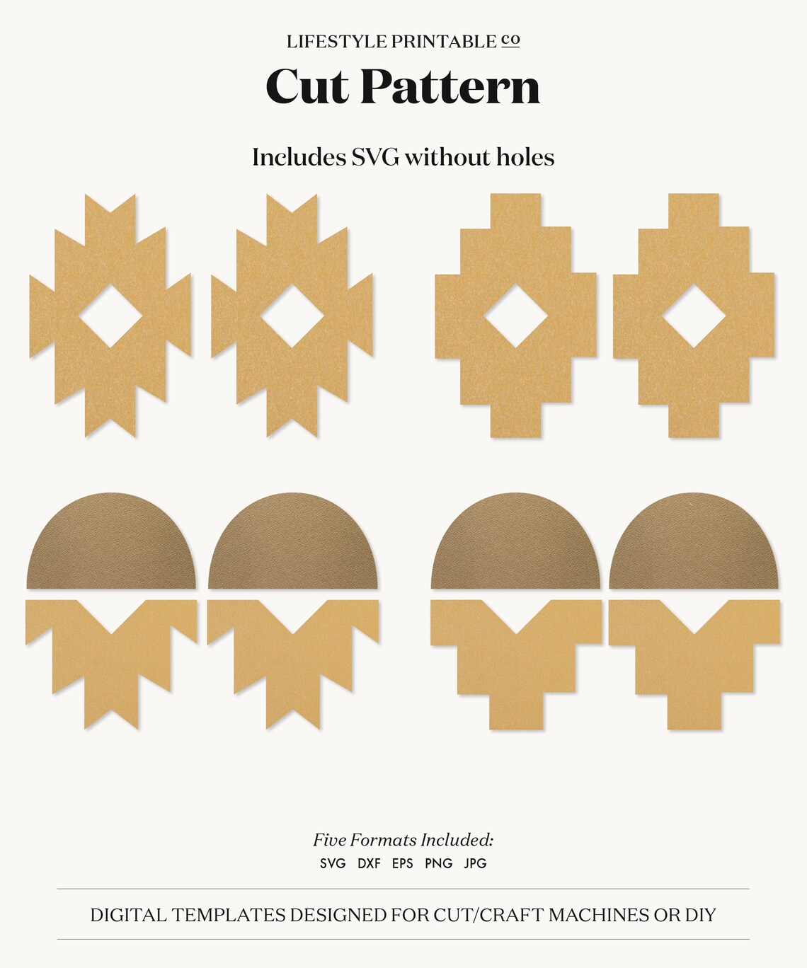 Southwestern Navajo Earrings SVG Bohemian Desert Earrings - Etsy