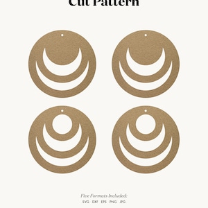 Earrings SVG | Circle Earrings SVG, Leather Earrings, Leaf Earrings SVG ...