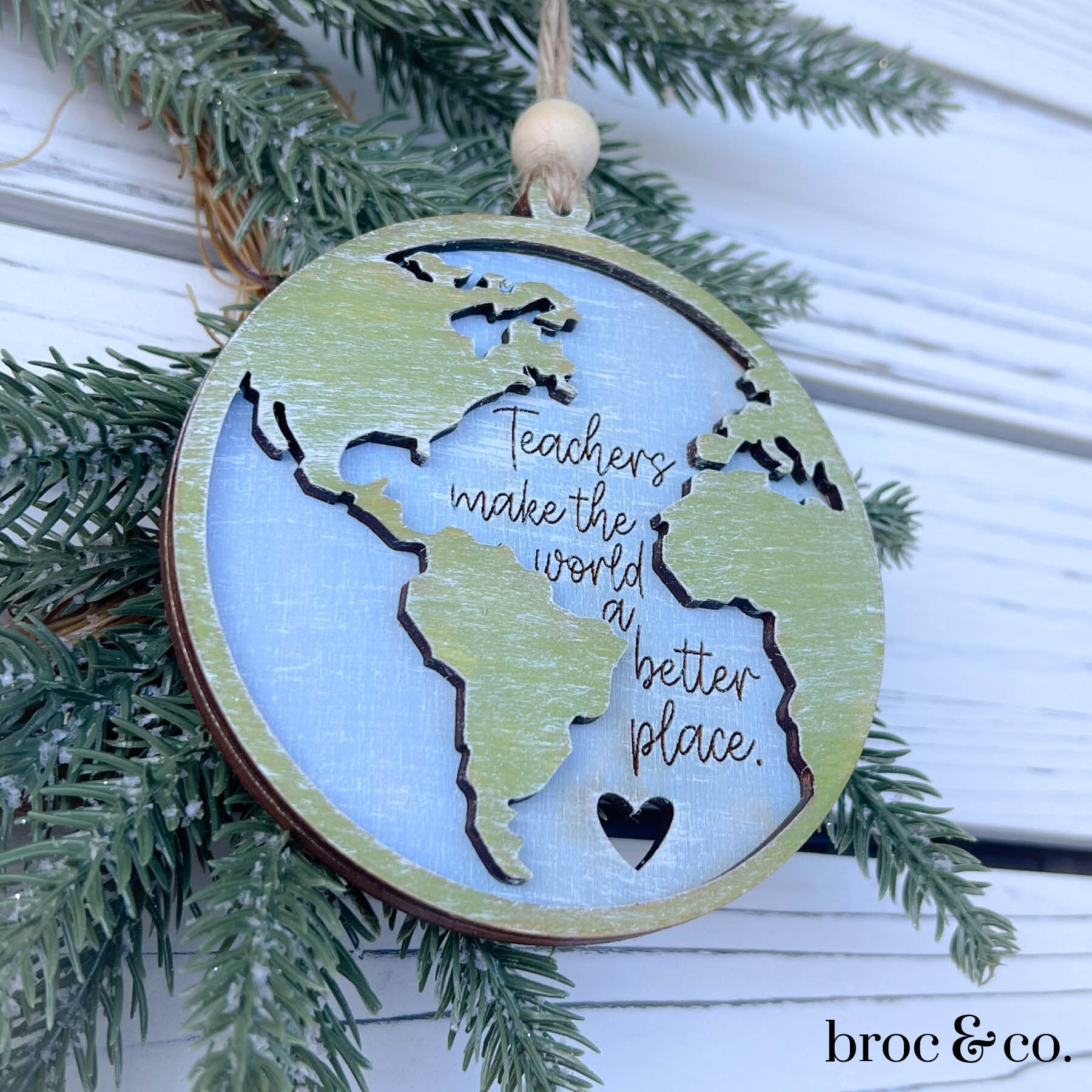 Teachers Make the World a Better Place Ornament Christmas - Etsy