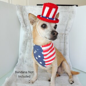 Patriotic Dog Hat, Crochet Uncle Sam Hat for Pet, Photo Fashion ...