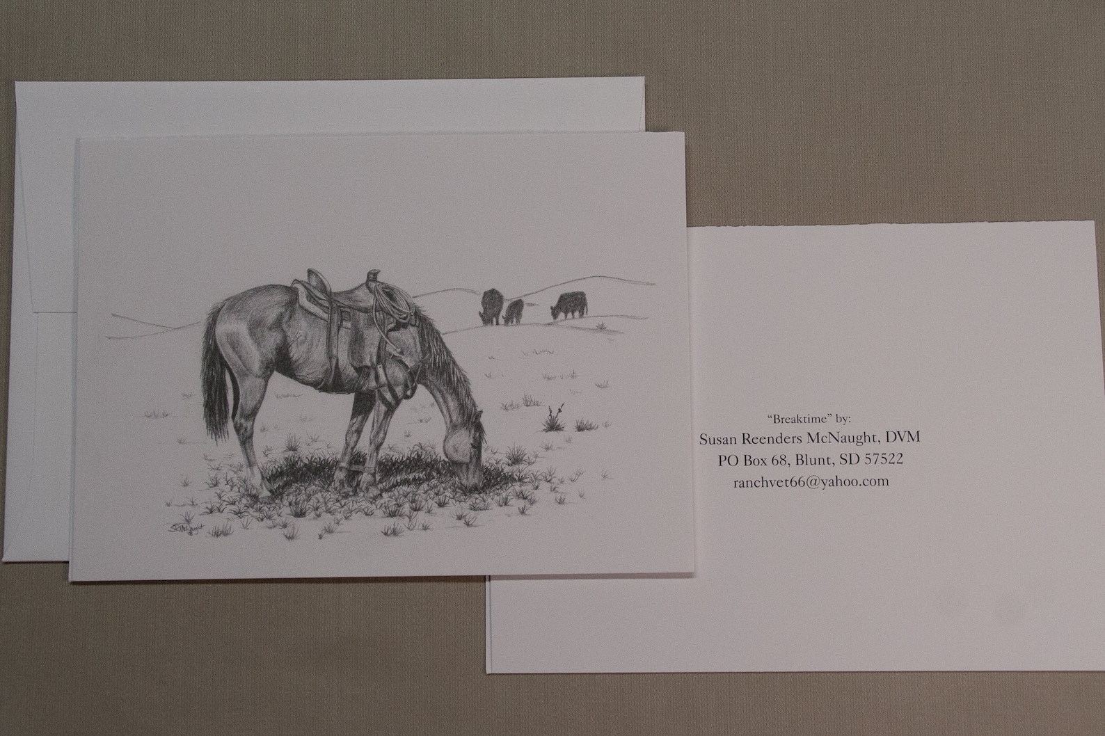 Horse Note Cards With Envelopes, Set of 8 Cards, 4 Western Equine ...