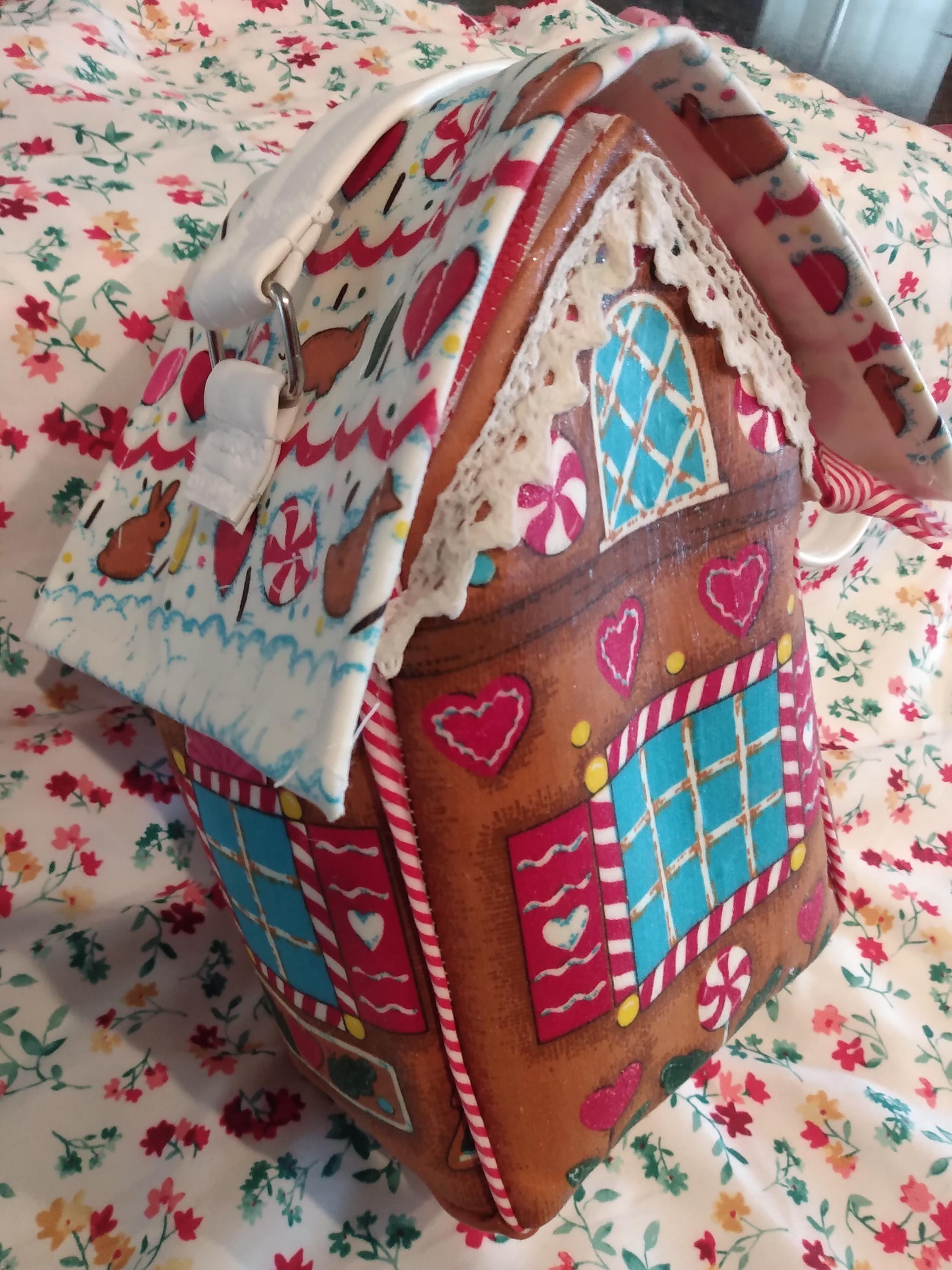 Handmade Gingerbread Handbag Purse Vintage Fabric - Etsy