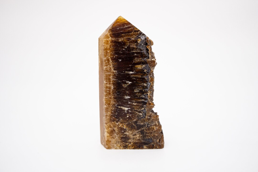 Uv-reactive Amber Calcite Polished Crystal Tower Guizhou - Etsy