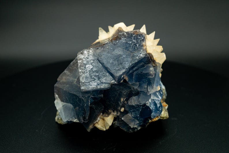 Blue Fluorite & Dogtooth Calcite Crystal Fujian - Etsy