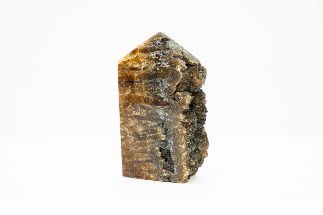 Uv-reactive Amber Calcite Polished Crystal Tower Guizhou - Etsy