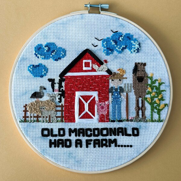 Old Macdonald Had a Farm Cross Stitch - Etsy