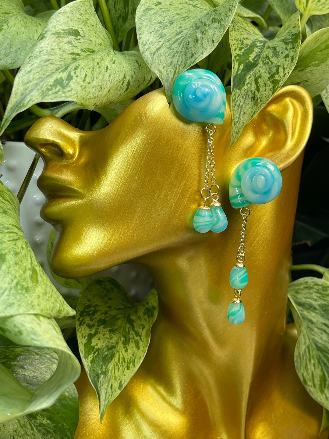 Nautilus Shell Translucent Teal Blue Pearl Collection Statement ...