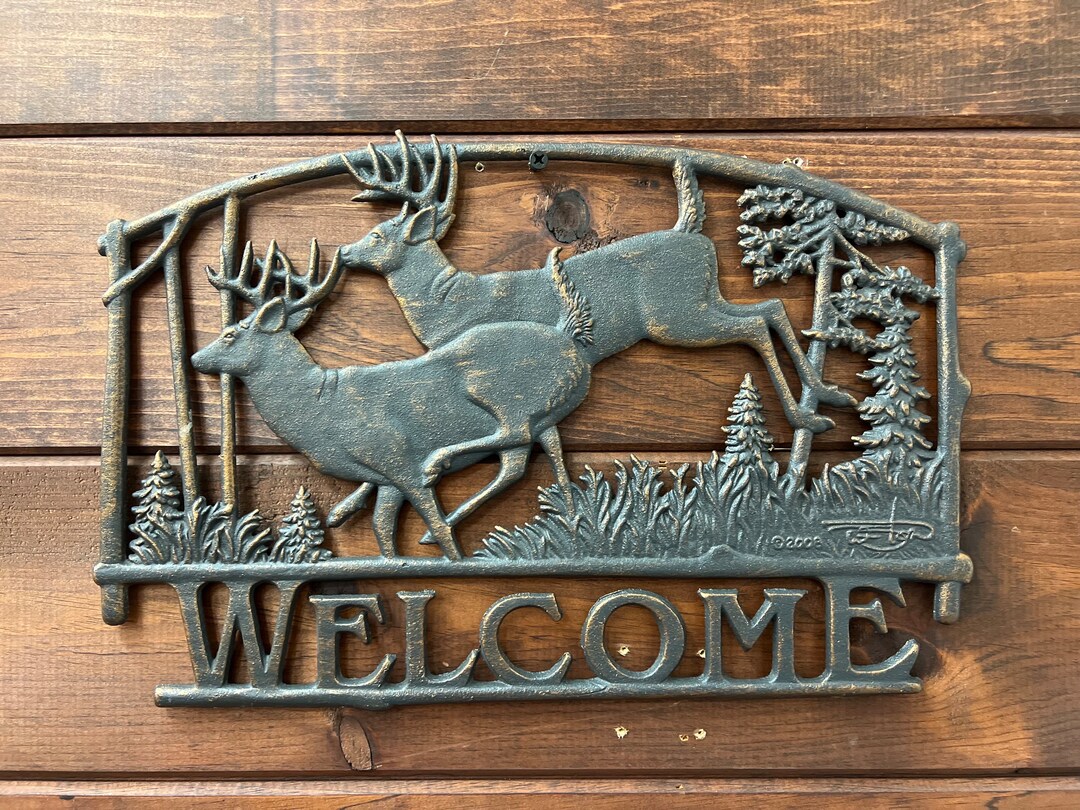 Deer Welcome Sign - Etsy