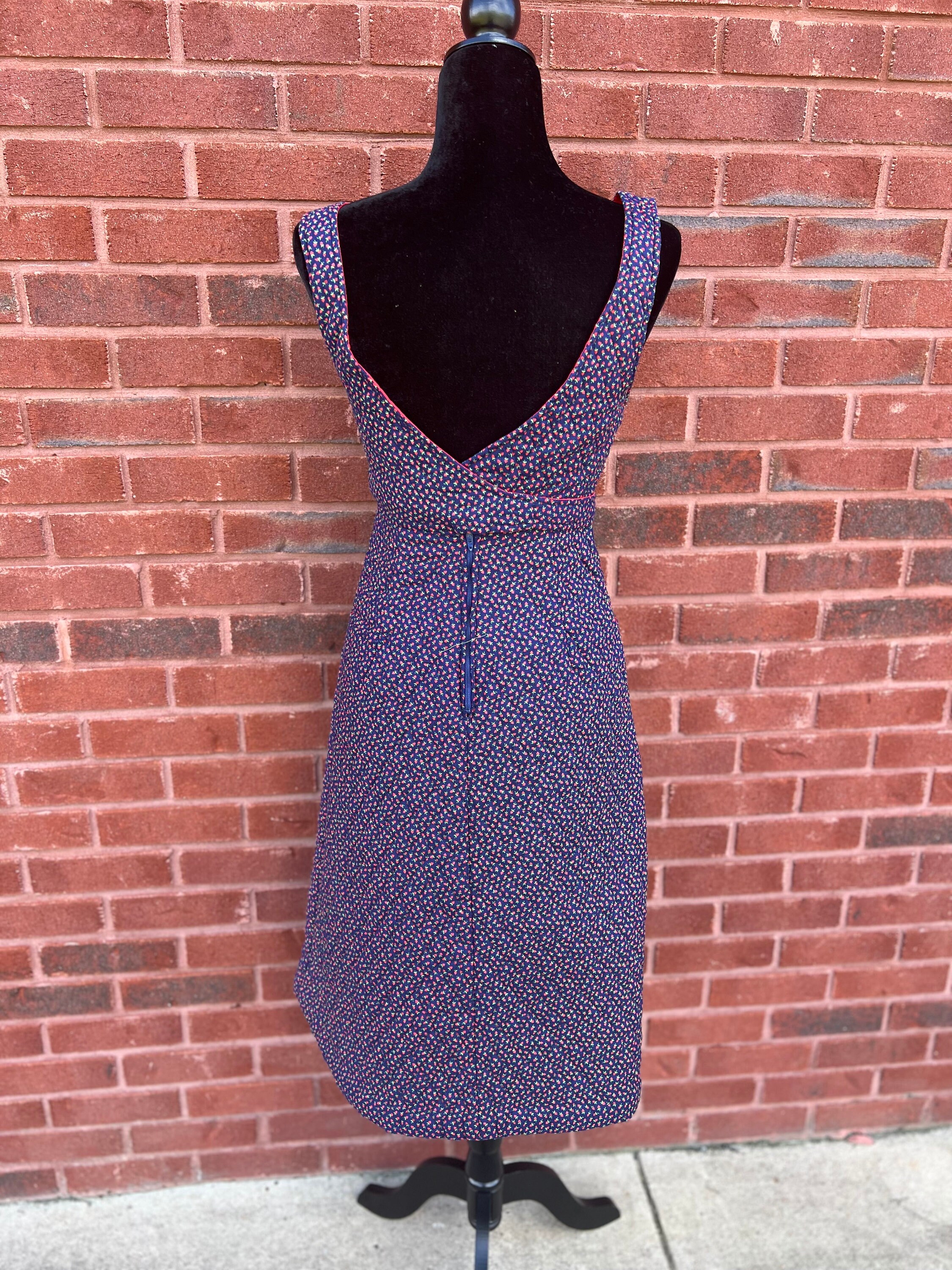 Vintage Quilted Strawberry Tulip Sundress - Etsy
