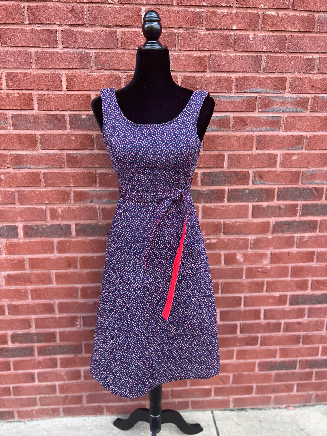 Vintage Quilted Strawberry Tulip Sundress - Etsy