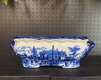Victoria Ware Blue and White Chinoiserie Foot Bath Porcelain Cachepot ...