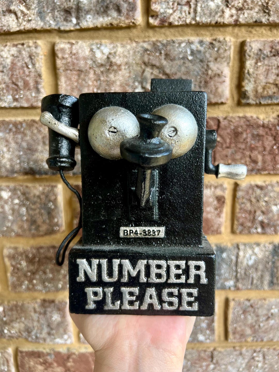 Cast Iron Telephone Piggy/ Coin Bank - Etsy