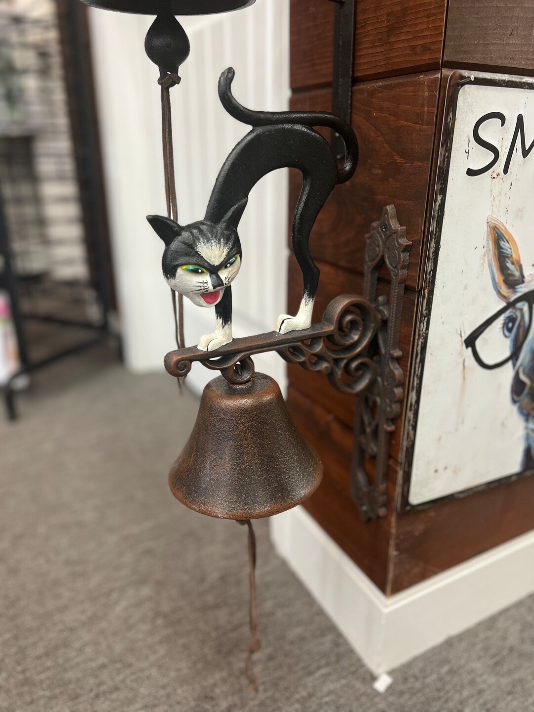Cast Iron Black Cat Bell - Etsy