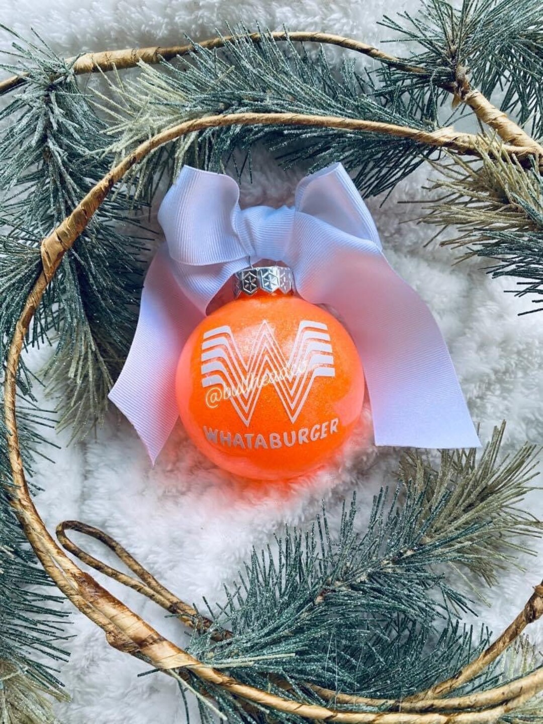 ORIGINAL CREATOR Whataburger *inspired* Christmas Ornament, Texas,texas ...