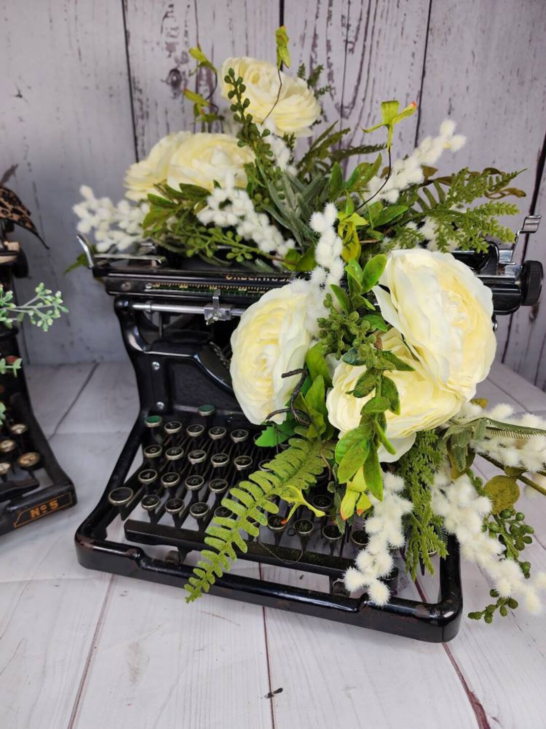 Antique Typewriter Décor, Rustic Décor, Vintage Typewriter Centerpiece ...