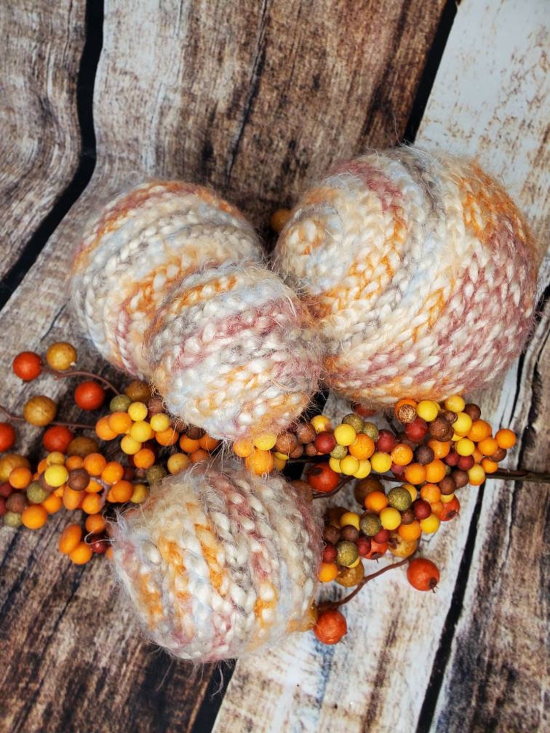 Decorative Yarn Ball Set Wreath Attachment Crochet Balls - Etsy